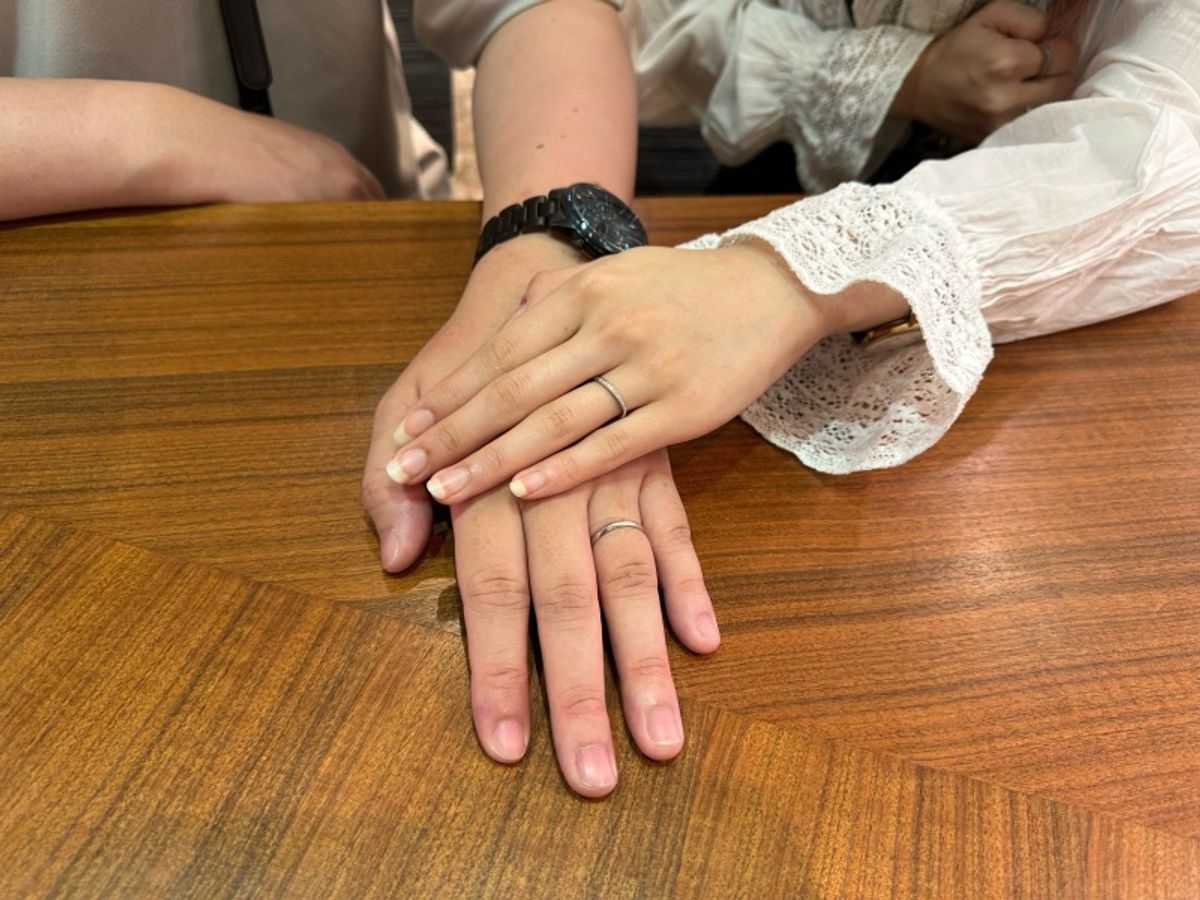 O.A様＆O.M様【BIJOUPIKO(ビジュピコ)】【なんばパークス店】種類が豊富で…｜ 結婚指輪・婚約指輪の口コミならRingraph