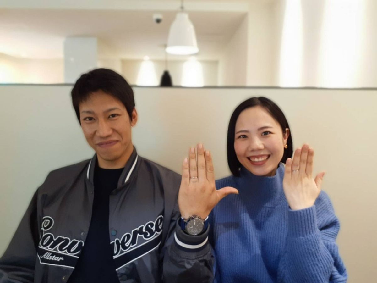 H様♡M様【BIJOUPIKO(ビジュピコ)】【大分店】2色の組み合わせが可愛かった…｜ 結婚指輪・婚約指輪の口コミならRingraph