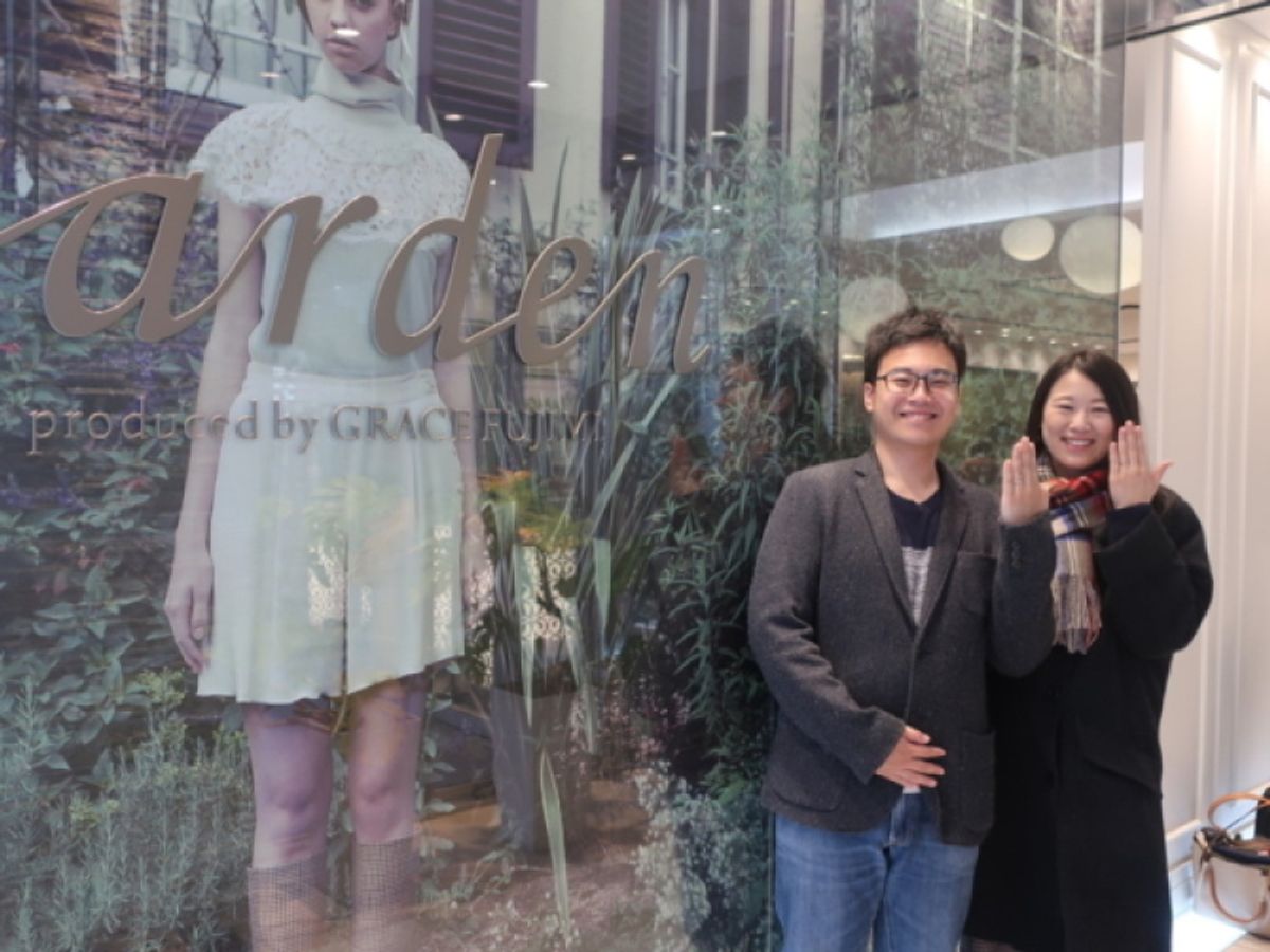 garden梅田でご成約頂いたお客様【garden(ガーデン)】大阪梅田｜鍛造製法…｜ 結婚指輪・婚約指輪の口コミならRingraph