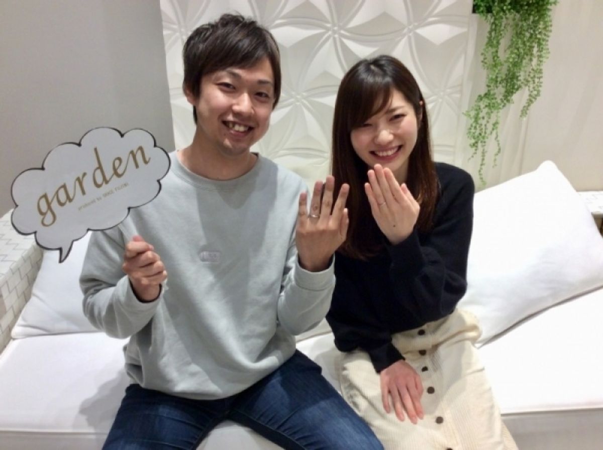 S様＆N様【garden(ガーデン)】気に入った指輪が見つかりました！｜ 結婚指輪・婚約指輪の口コミならRingraph