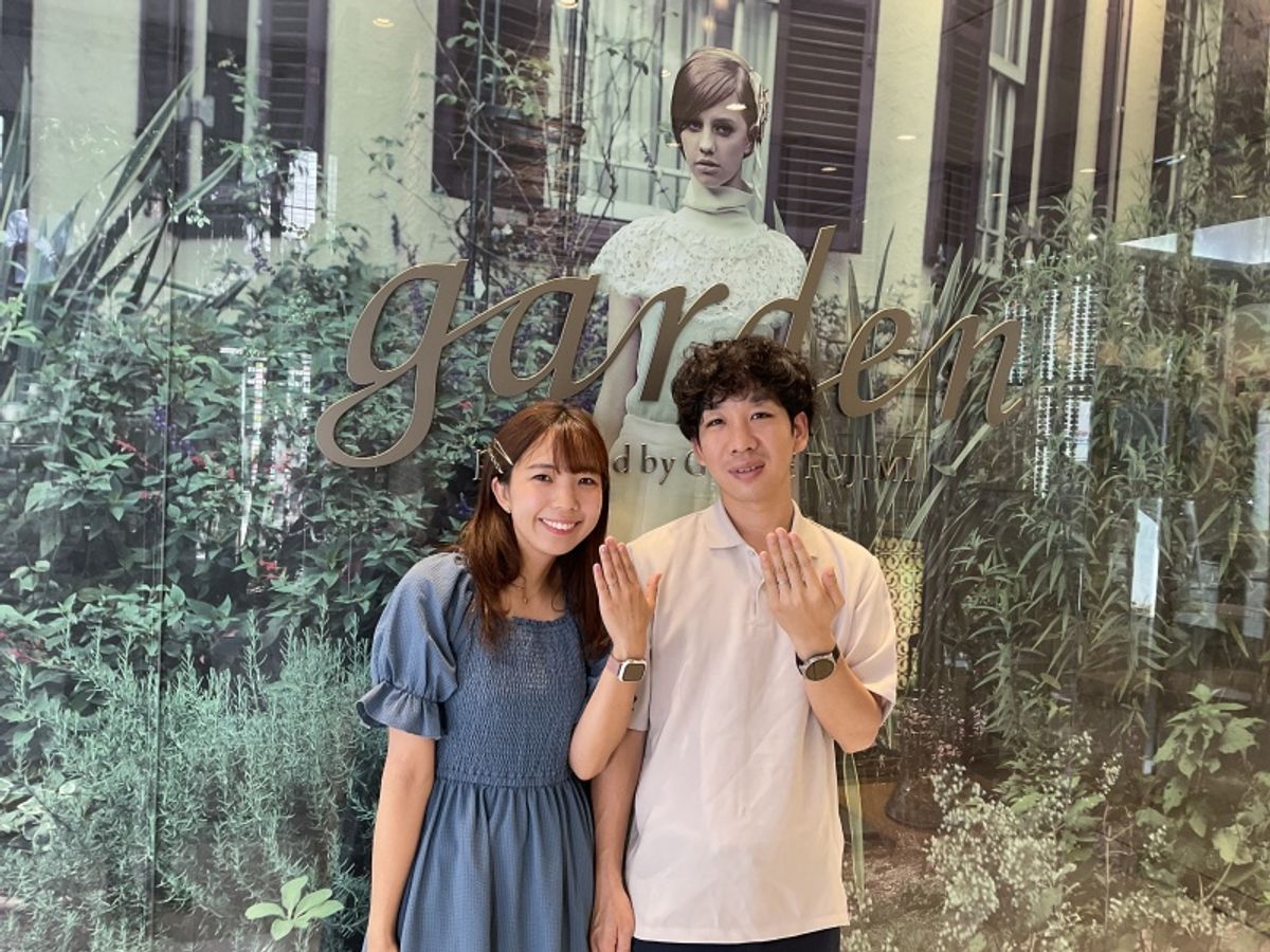 H/T＆M/T【garden(ガーデン)】大阪市宝塚市｜FISCHERの結婚指輪をご成約頂…｜ 結婚指輪・婚約指輪の口コミならRingraph