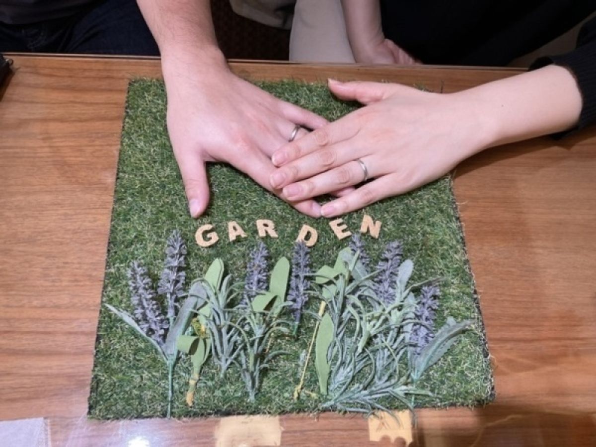 K様＆M様【garden(ガーデン)】兵庫県尼崎市 パイロットブライダルの結婚…｜ 結婚指輪・婚約指輪の口コミならRingraph