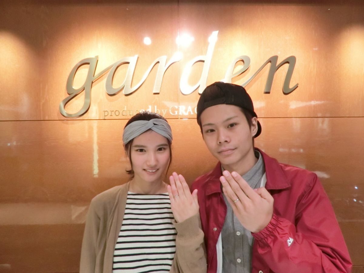 S様＆I様【garden(ガーデン)】シンプルだけど気に入ったデザインでとても…｜ 結婚指輪・婚約指輪の口コミならRingraph