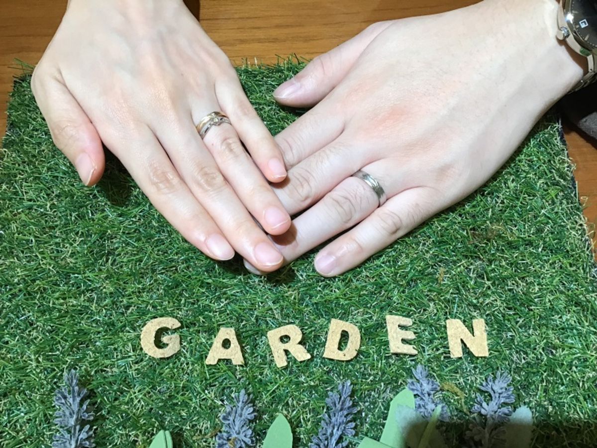 Y様＆R様【garden(ガーデン)】吹田市守口市 IDEALの婚約指輪とFISCHERの…｜ 結婚指輪・婚約指輪の口コミならRingraph