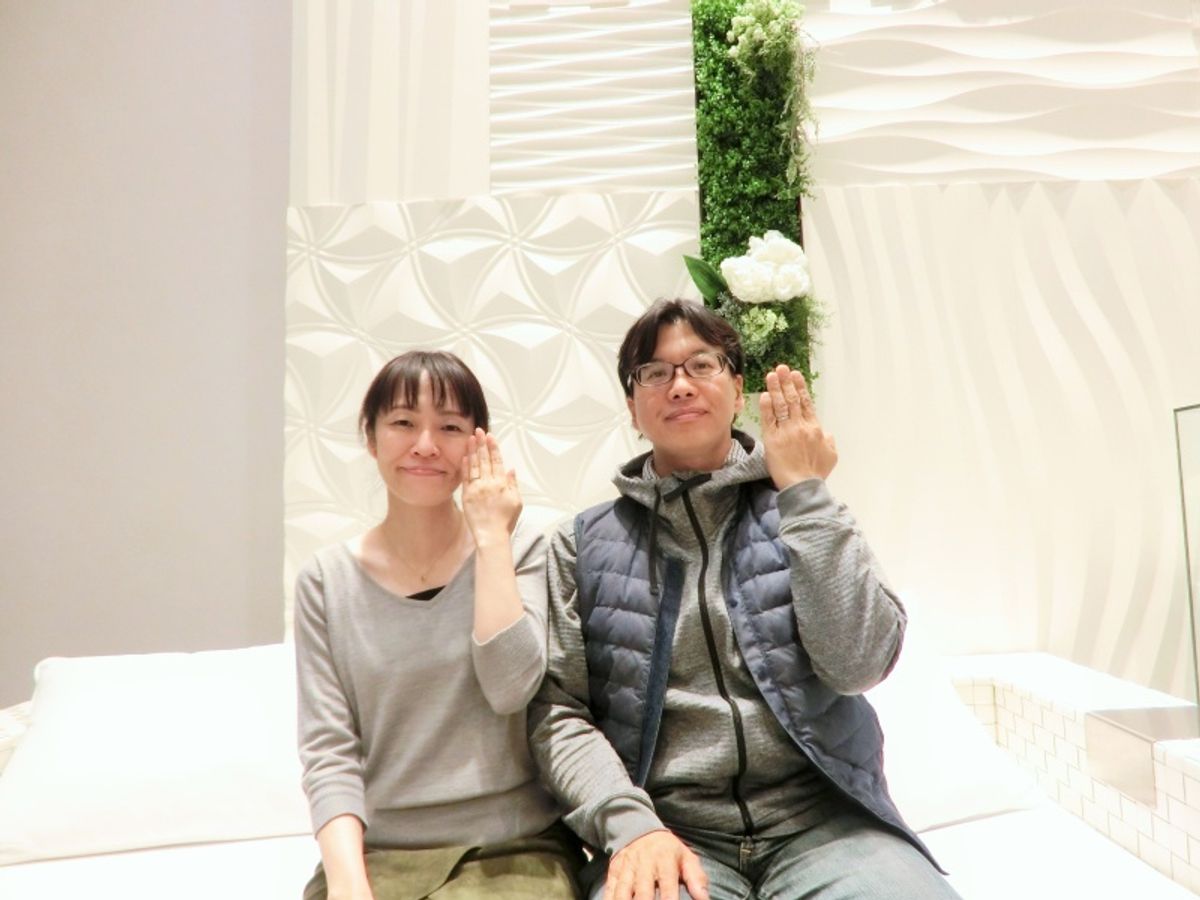 Mさま＆H様【garden(ガーデン)】丁度良い。｜ 結婚指輪・婚約指輪の口コミならRingraph