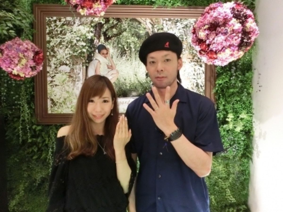 M様＆H様【garden(ガーデン)】ありがとうございました！｜ 結婚指輪・婚約指輪の口コミならRingraph