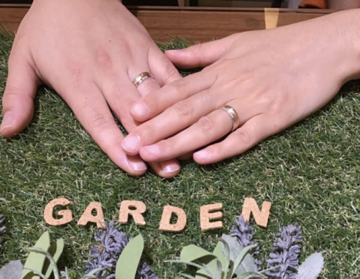 T様＆A様【garden(ガーデン)】兵庫県神戸市｜FISCHERの結婚指輪をペアでご…｜ 結婚指輪・婚約指輪の口コミならRingraph