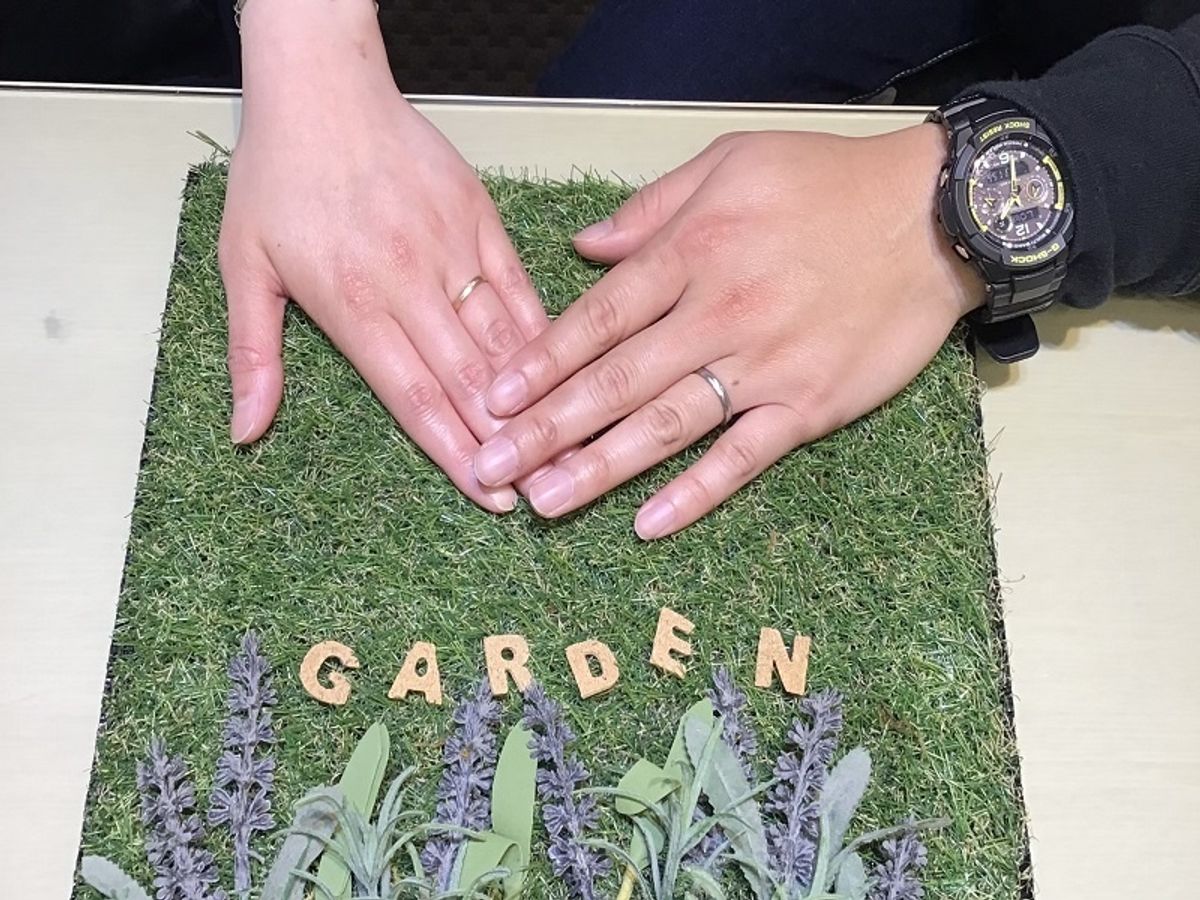 K様＆Y様【garden(ガーデン)】大阪府茨木市 FISCHERの結婚指輪をご成約頂…｜ 結婚指輪・婚約指輪の口コミならRingraph