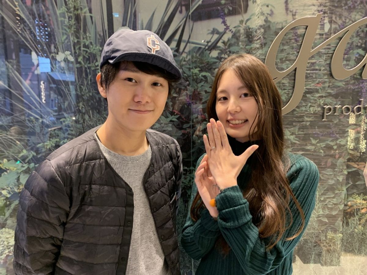 N様＆M様【garden(ガーデン)】兵庫県尼崎市 AMOURAMULETの婚約指輪をご成…｜ 結婚指輪・婚約指輪の口コミならRingraph