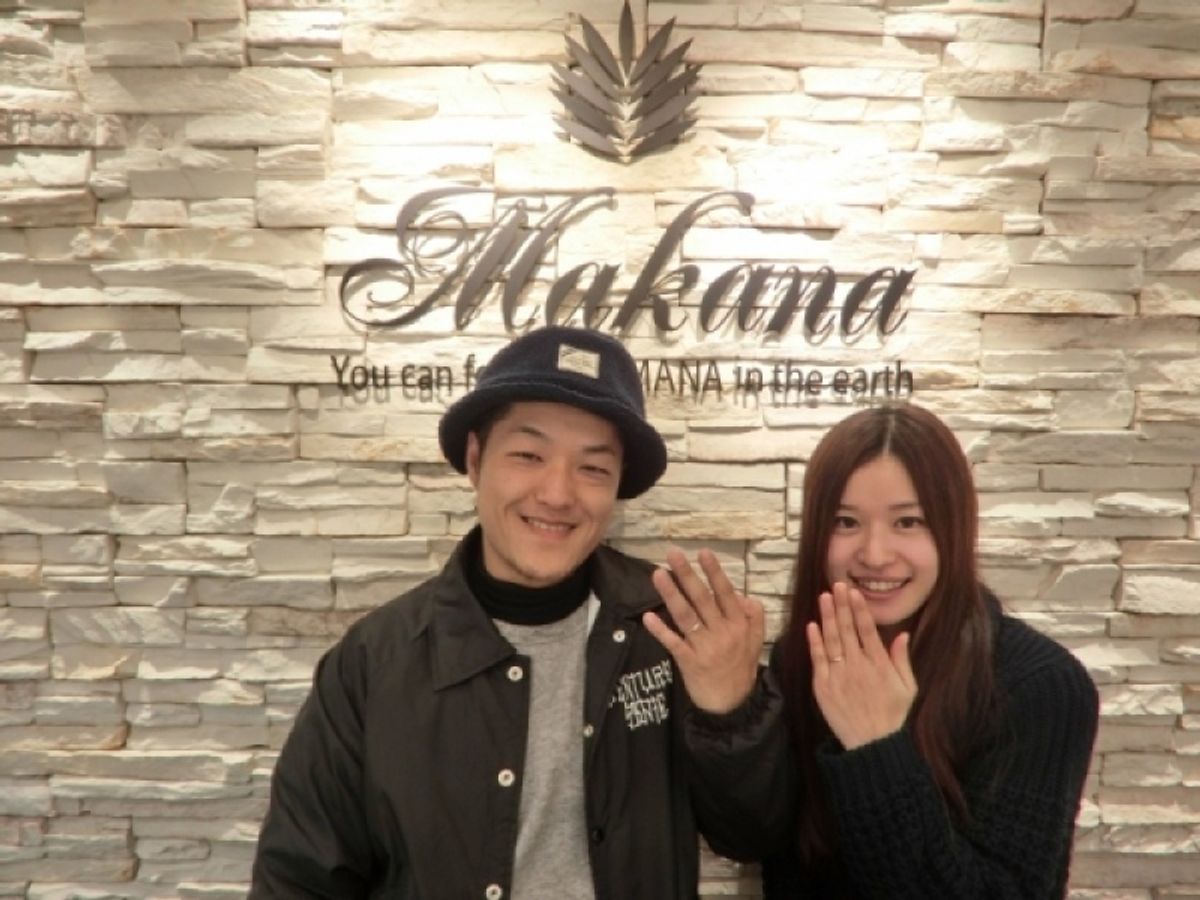 ZTKMKHH【Makana(マカナ)】実際に完成した指輪を着けられた時は、とても感…｜ 結婚指輪・婚約指輪の口コミならRingraph