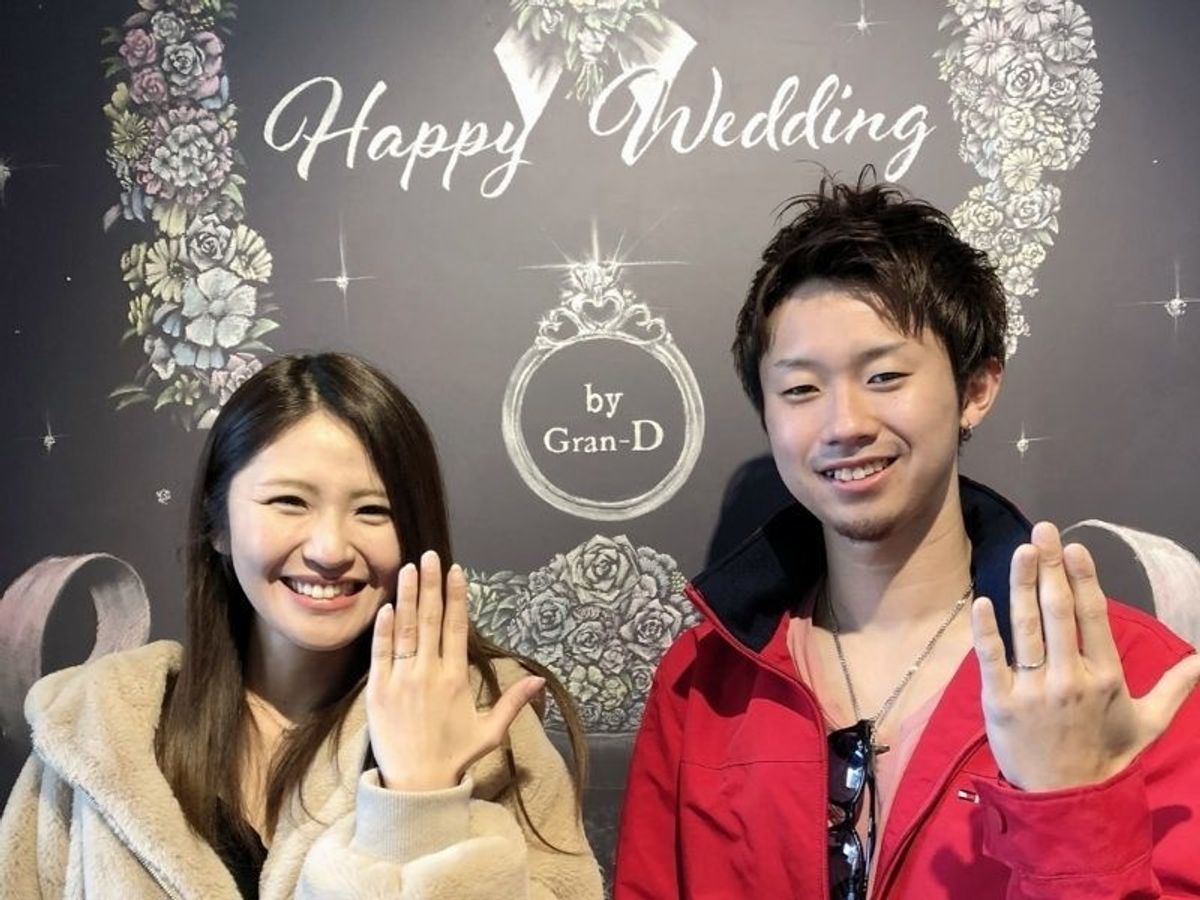 【K様カップル】指輪選びと別に好きな歌手の話で盛り上がっちゃいました♪笑Gran‐D(グランディー)｜Ringraph(リングラフ)