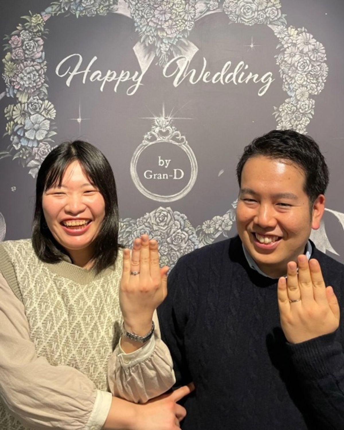 M様カップル【Gran‐D(グランディー)】肌馴染みの良いシャンパンゴールド素…｜ 結婚指輪・婚約指輪の口コミならRingraph