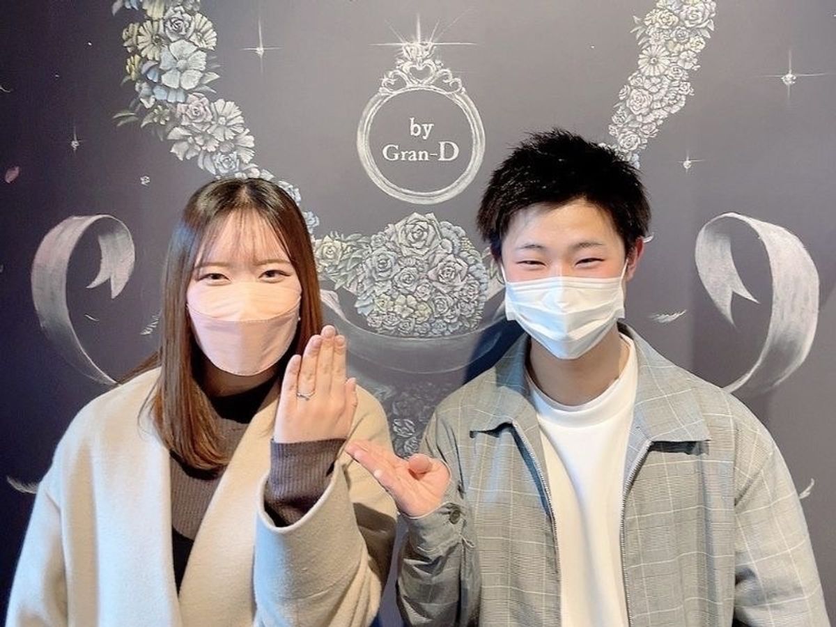 S様カップル【Gran‐D(グランディー)】たくさん調べて男らしく選ばれた指輪♪｜ 結婚指輪・婚約指輪の口コミならRingraph