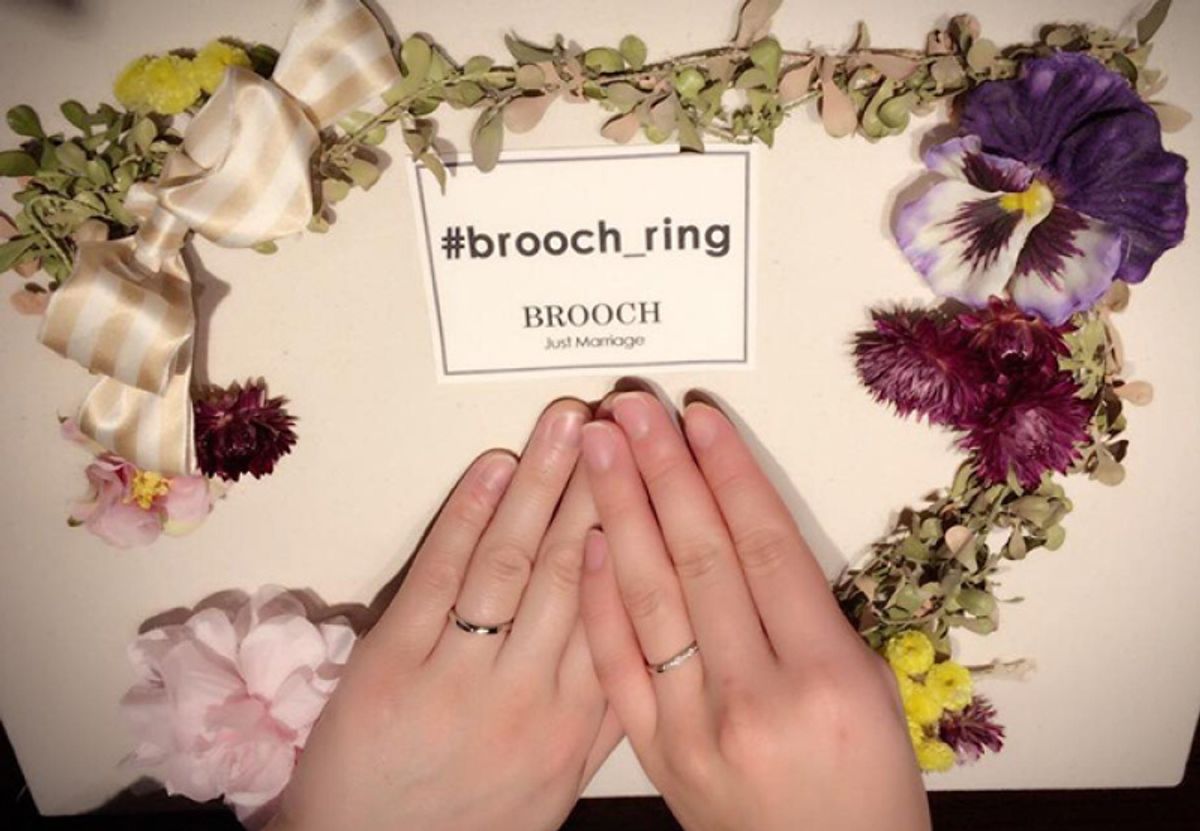 【T.K様♥ M.K様】たくさん試して決めました。BROOCH(ブローチ)｜Ringraph(リングラフ)