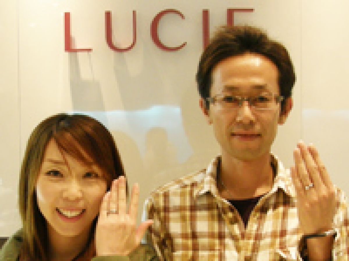 のりかず様＆ちほ様【BROOCH(ブローチ)】LUCIEのマリッジ｜ 結婚指輪・婚約指輪の口コミならRingraph