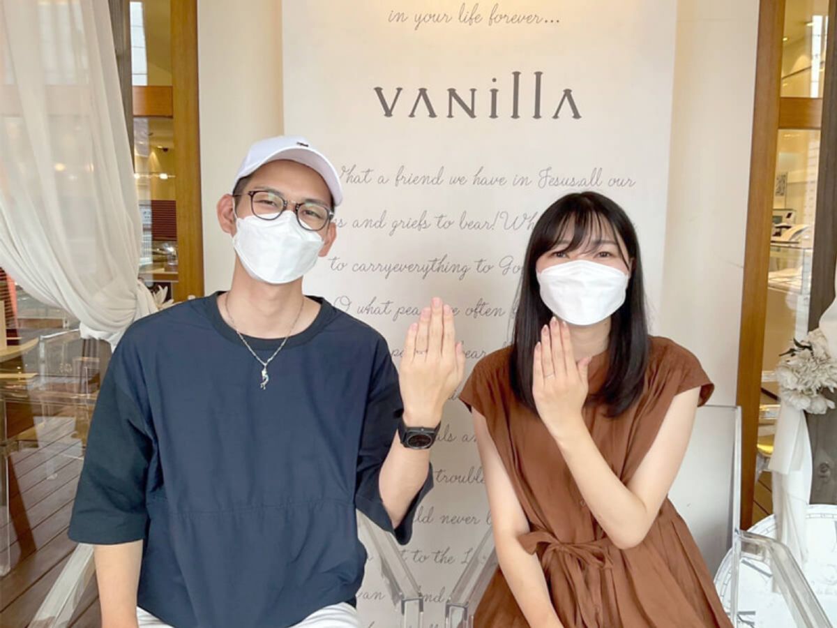T様 A様【VANillA(ヴァニラ)】好みにピッタリな結婚指輪がみつかりました♪｜ 結婚指輪・婚約指輪の口コミならRingraph