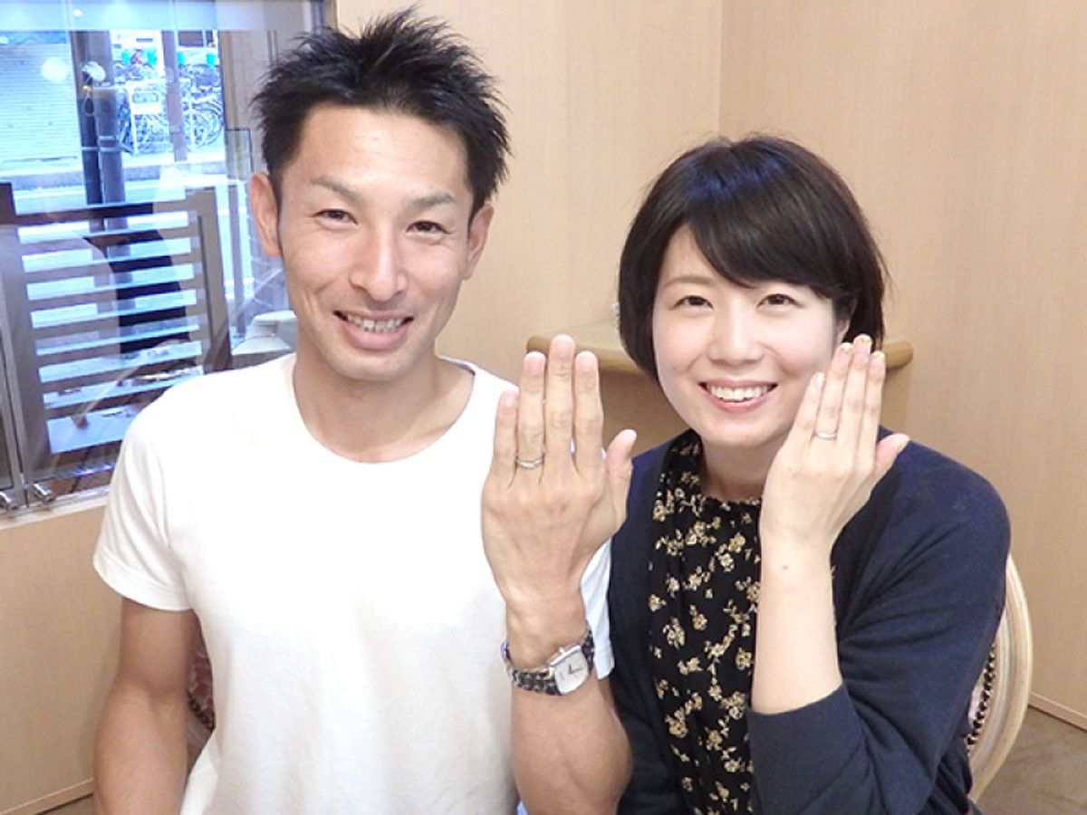 【福島県 本宮市 E様カップル】デザイン・つけ心地にもこだわった結婚指輪SIND BAD(シンドバット)｜Ringraph(リングラフ)