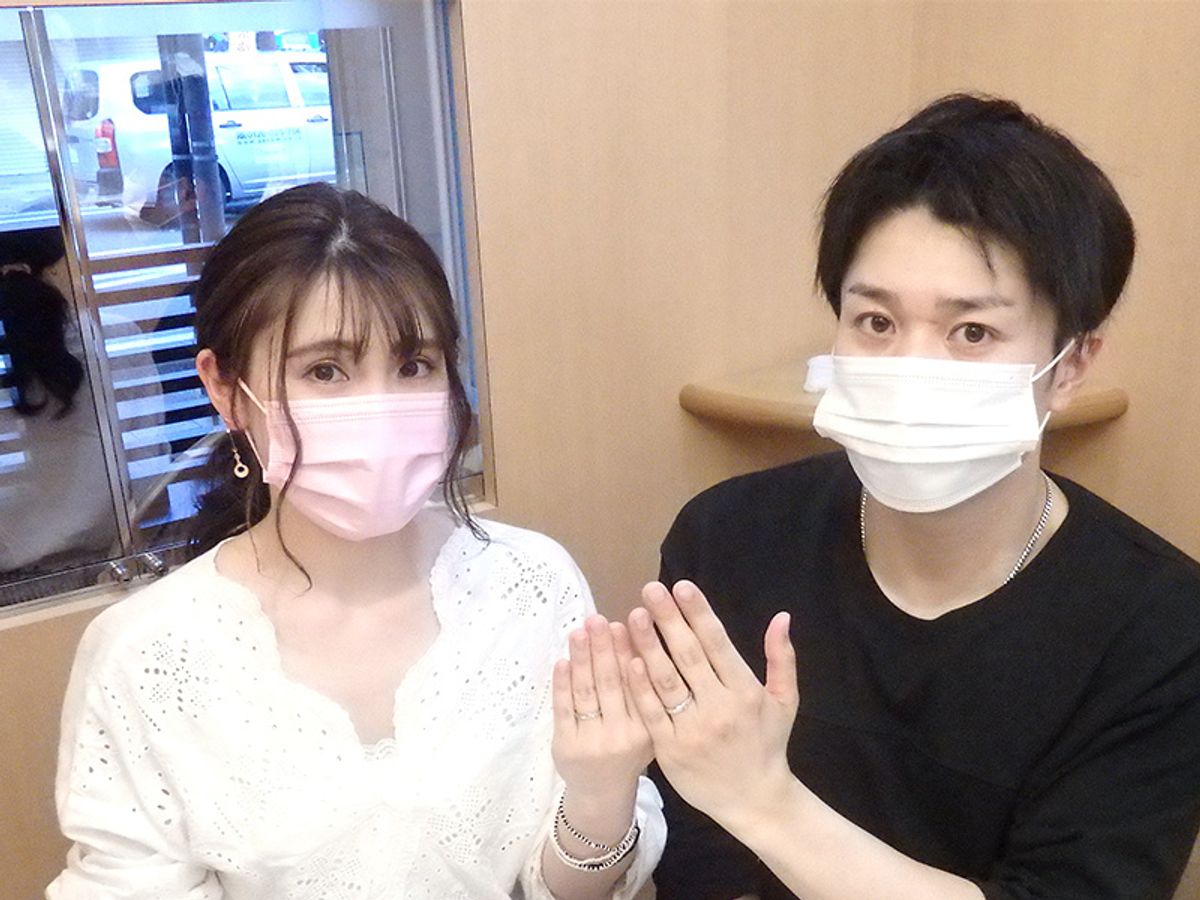 【W様カップル】和彫りの結婚指輪をオーダーできる宝石店SIND BAD(シンドバット)｜Ringraph(リングラフ)
