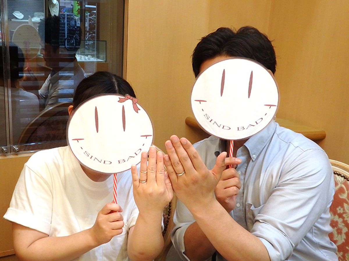 K様カップル【SIND BAD(シンドバット)】希望を詰め込んでオーダーした結婚…｜ 結婚指輪・婚約指輪の口コミならRingraph