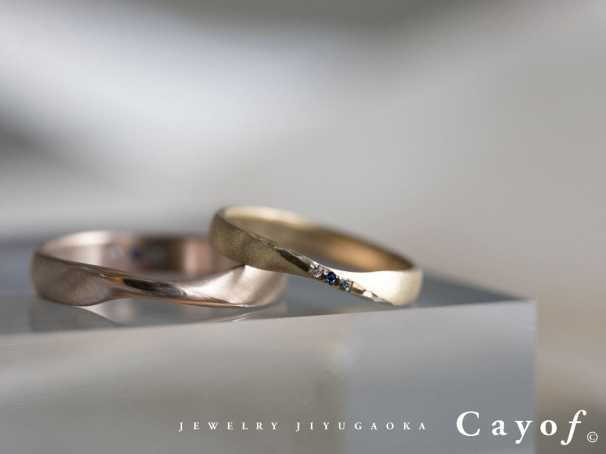 I様【Cayof(カヨフ)】長く愛着を持てるおふたりだけのデザイン｜ 結婚指輪・婚約指輪の口コミならRingraph