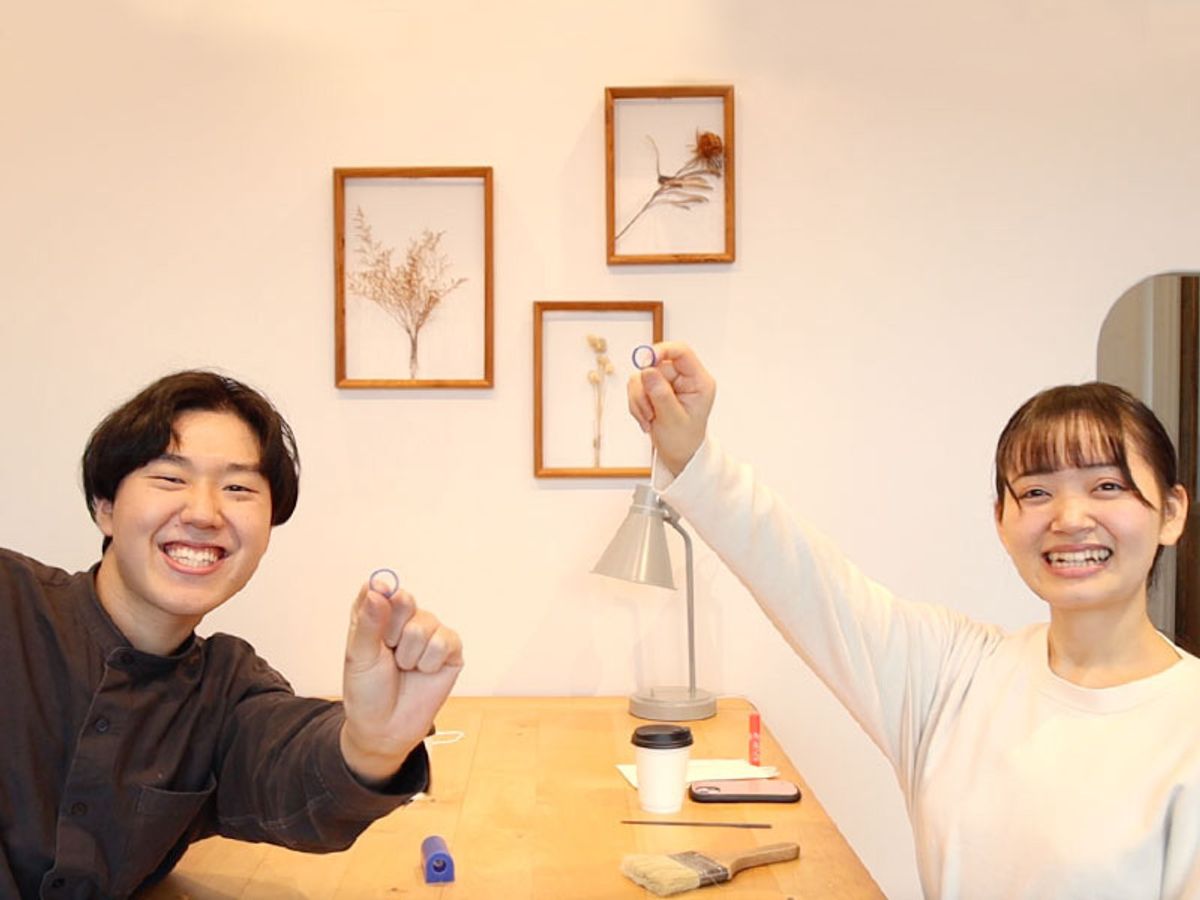 R様 & M様【uchimari(ウチマリ)】ありがとうと笑顔が溢れる結婚指輪作…｜ 結婚指輪・婚約指輪の口コミならRingraph