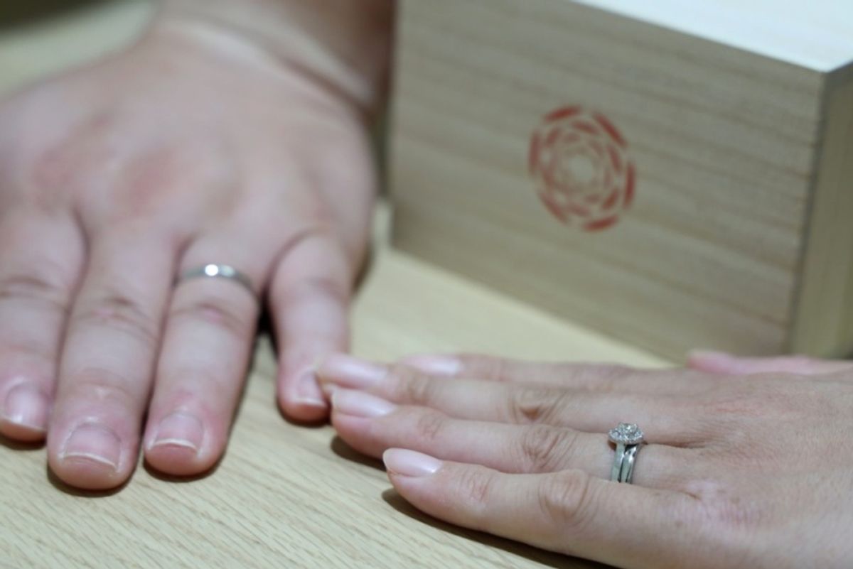 Tさん、Mさん【出雲結(いずもゆい)】縁結びにゆかりのある｜ 結婚指輪・婚約指輪の口コミならRingraph