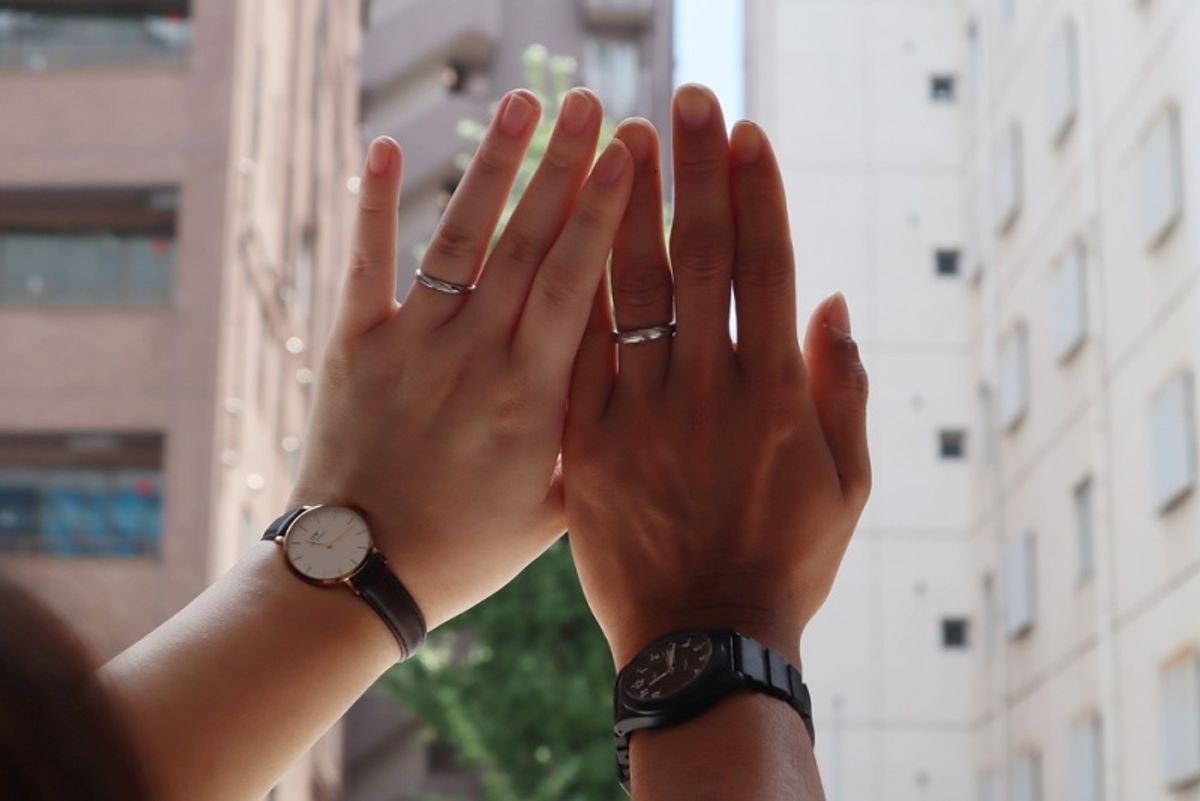 Hさん、Nさん【出雲結(いずもゆい)】友人からの紹介｜ 結婚指輪・婚約指輪の口コミならRingraph