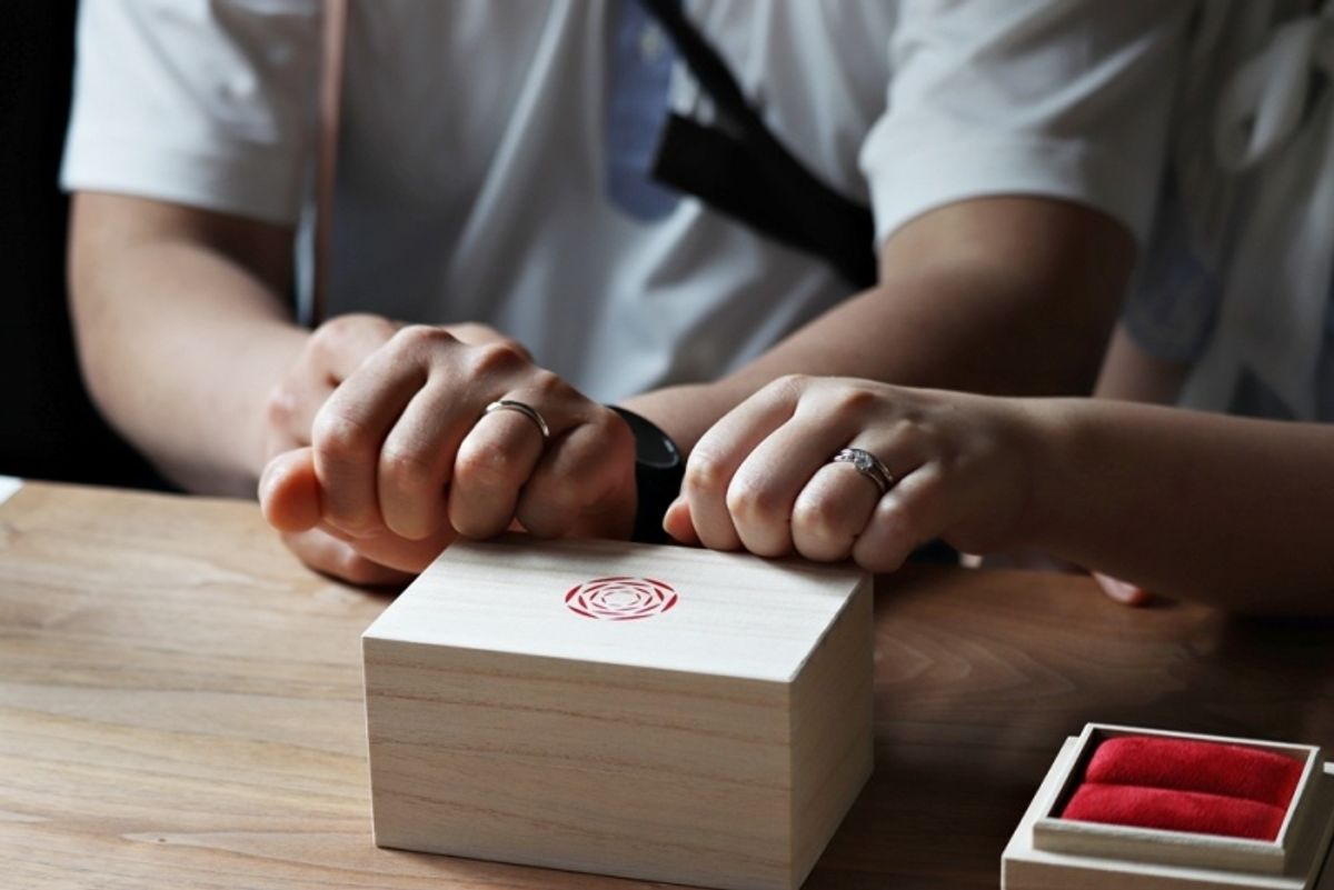 【Tさん、Sさん】ご縁に繋がりのある指輪出雲結(いずもゆい)｜Ringraph