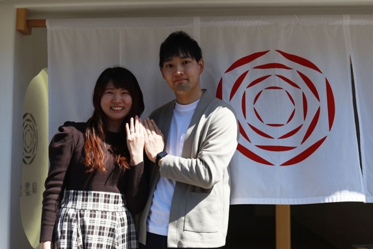 Hさん、Cさん【出雲結(いずもゆい)】二人とも気に入り｜ 結婚指輪・婚約指輪の口コミならRingraph