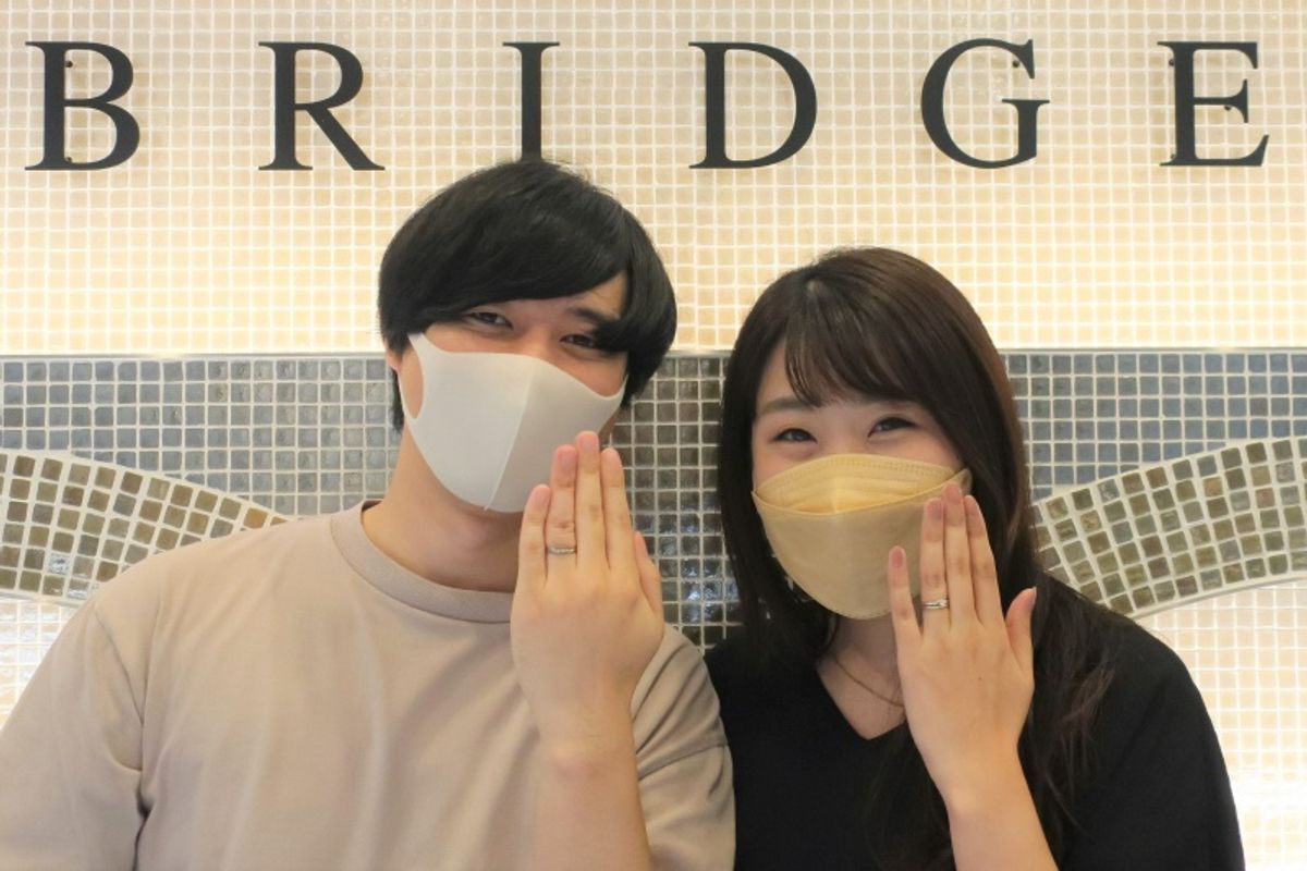 りょうたくん＆ゆきえさん【BRIDGE ANTWERP BRILLIANT GALLERY(ブリッジ・…｜ 結婚指輪・婚約指輪の口コミならRingraph