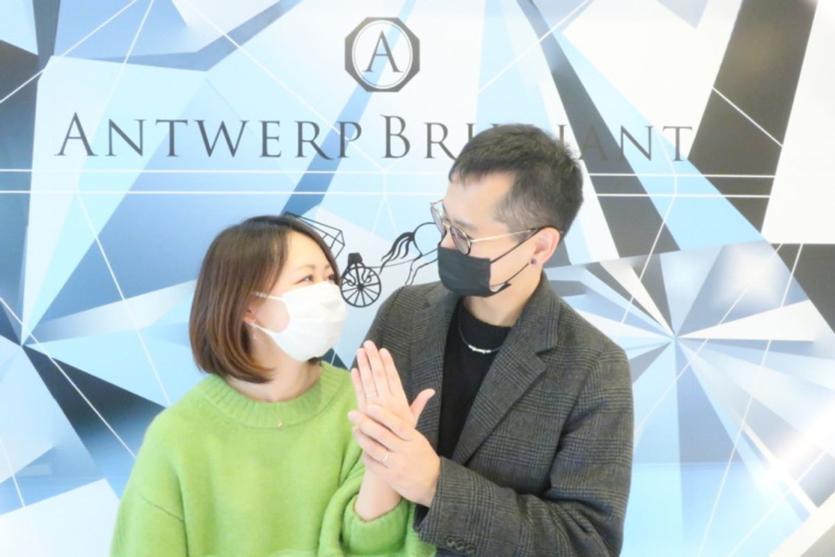 S様♥E様【BRIDGE ANTWERP BRILLIANT GALLERY(ブリッジ・アントワー…｜ 結婚指輪・婚約指輪の口コミならRingraph
