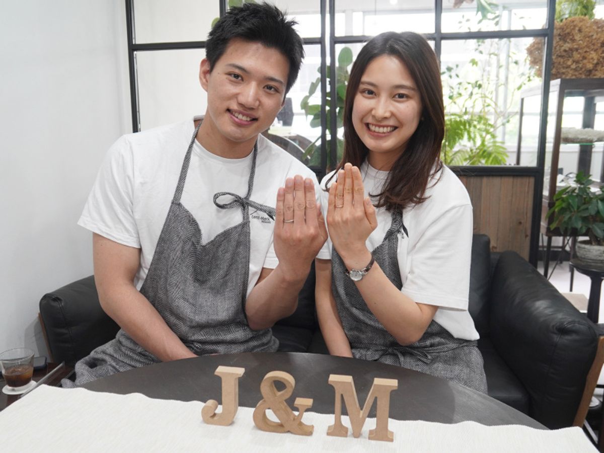 J様・M様【renri(レンリ)】落ち着いた質感のご結婚指輪｜ 結婚指輪・婚約指輪の口コミならRingraph