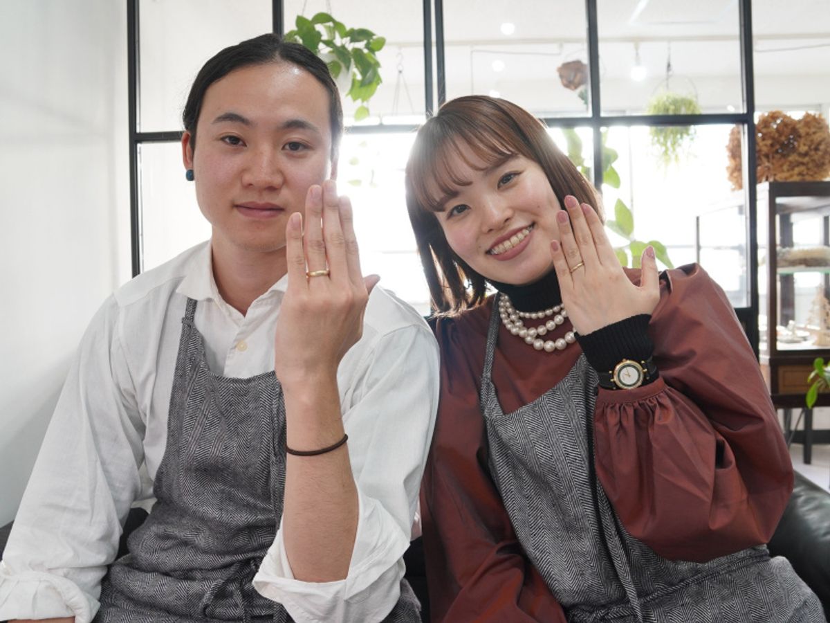 T様・M様【renri(レンリ)】こだわりが調和したご結婚指輪｜ 結婚指輪・婚約指輪の口コミならRingraph
