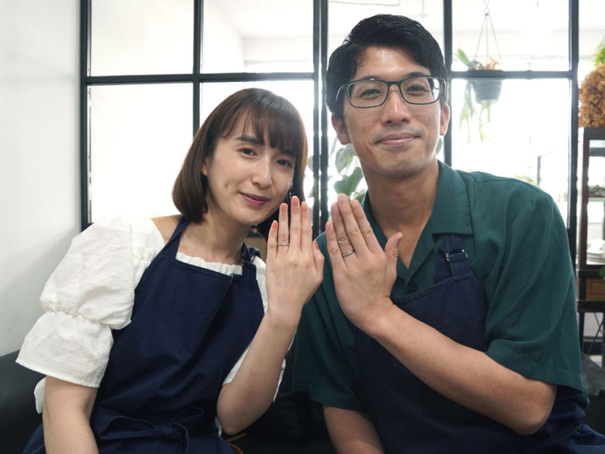 R様・S様【renri(レンリ)】さりげないお揃いが嬉しい、こだわりのご結婚指…｜ 結婚指輪・婚約指輪の口コミならRingraph
