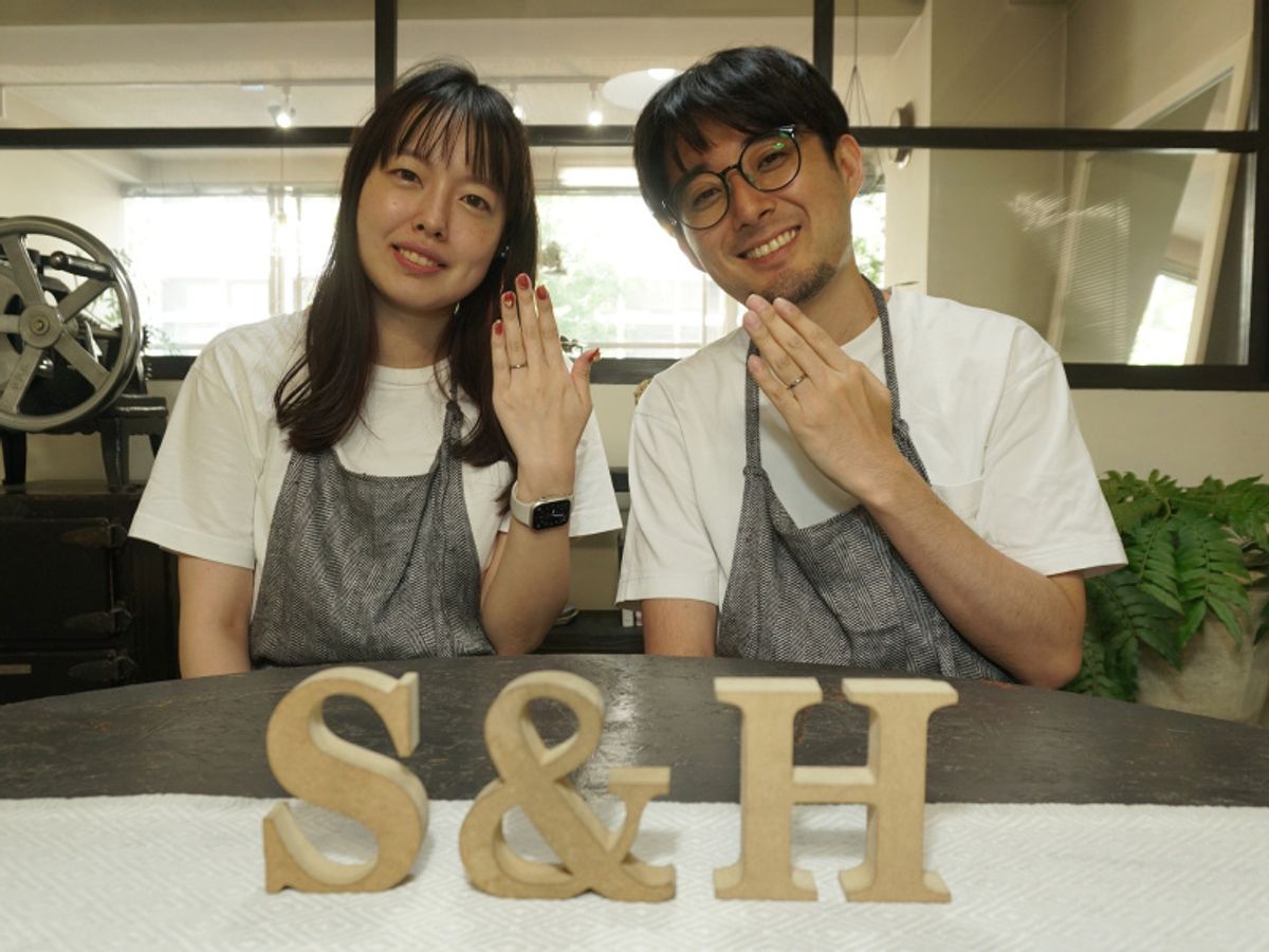H様・S様【renri(レンリ)】洗練された輝きのセットリング｜ 結婚指輪・婚約指輪の口コミならRingraph