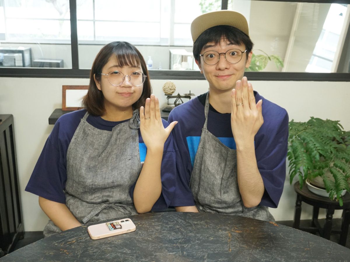 R様・A様【renri(レンリ)】落ち着いた雰囲気を纏うご結婚指輪｜ 結婚指輪・婚約指輪の口コミならRingraph