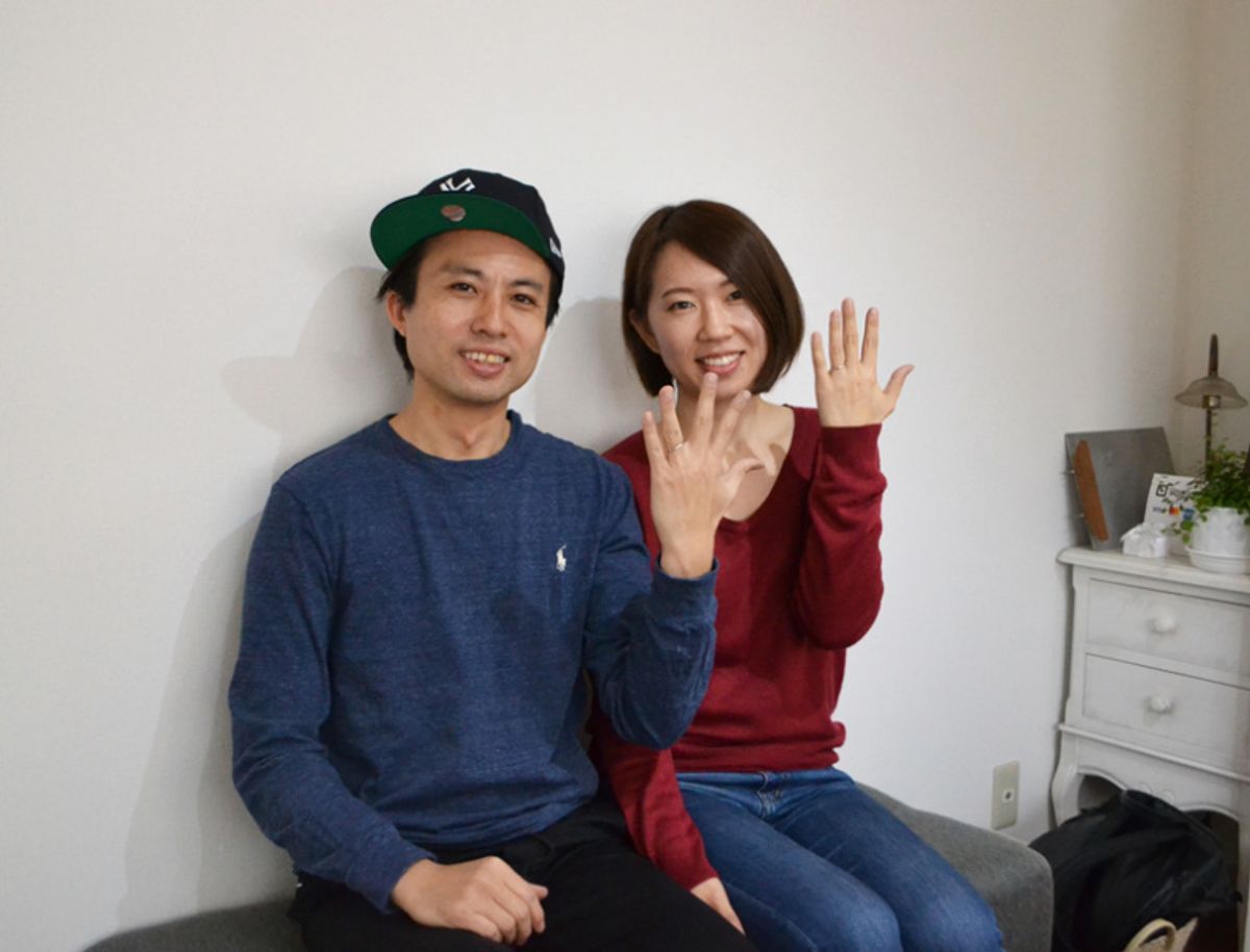 【M様ご夫妻】初めてのことばかりで本当に指輪が出来るのか不安にもなりま…湘南彫金工房 andfuse｜Ringraph(リングラフ)