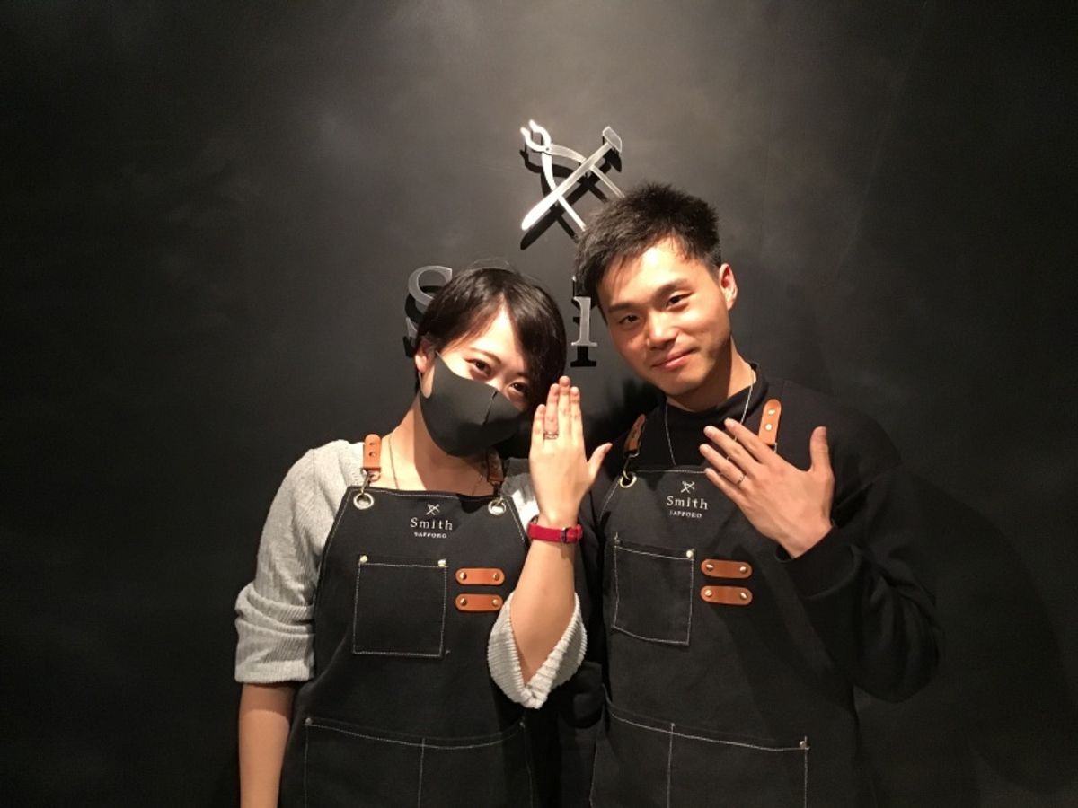 S様 ご夫妻【Smith(工房スミス)札幌店】S様【大切な思い出作りとなりまし…｜ 結婚指輪・婚約指輪の口コミならRingraph
