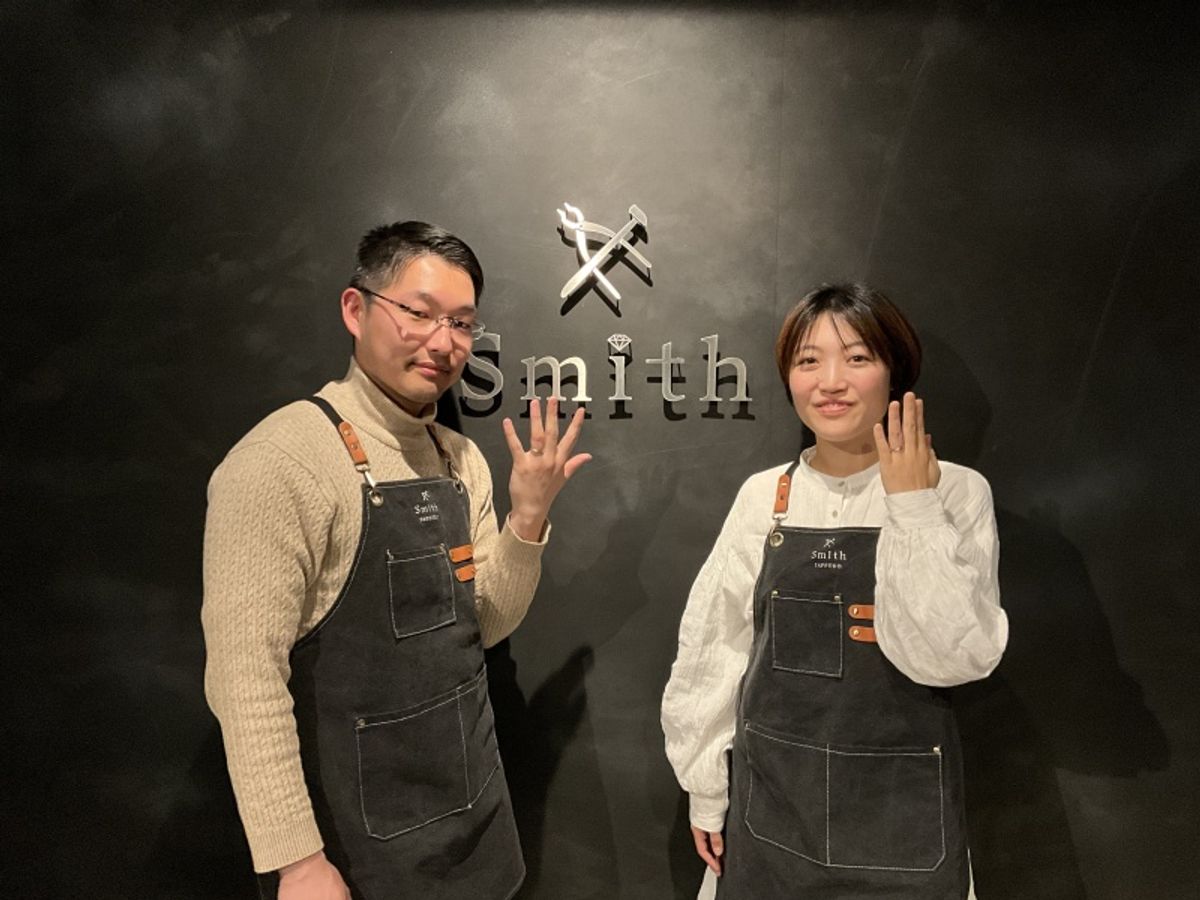 N様 ご夫妻【Smith(工房スミス)札幌店】N様【良い記念になりました】｜ 結婚指輪・婚約指輪の口コミならRingraph